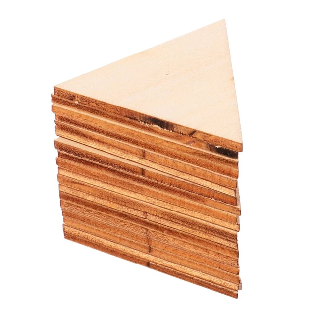60 PCS HOLIDAY Craft Supplies Triangle Wood Strips Embellishments for ...