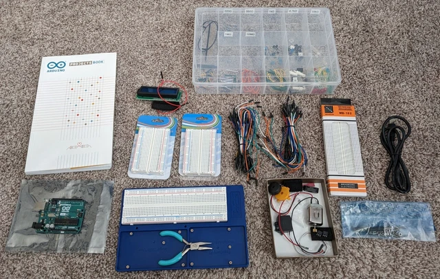 GENUINE ARDUINO UNO R3 Complete kit with components, project book, many ...