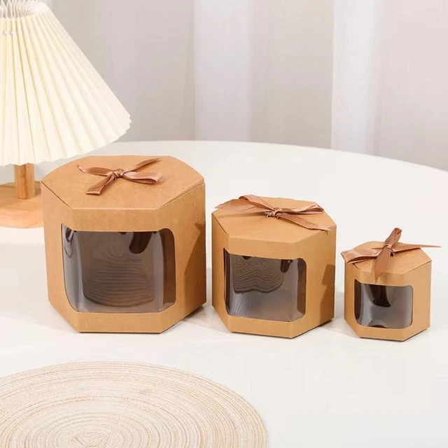 WINDOWED CANDY CAKE Boxes Visual Window Birthday Gift Box Event Party ...