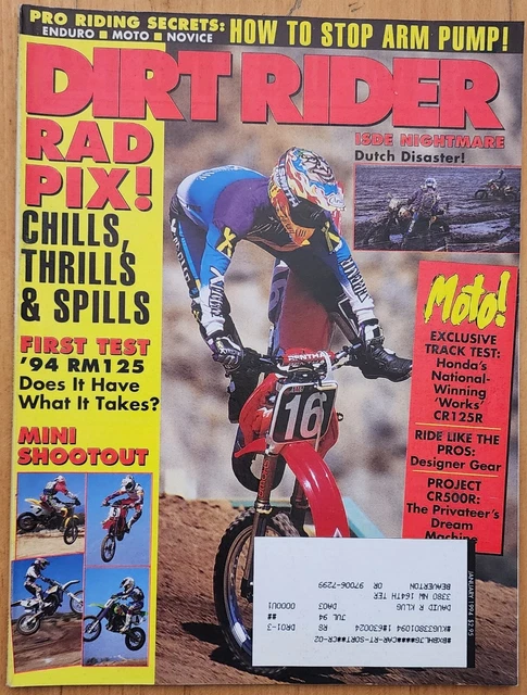 DIRT RIDER JANUARY 1994 Vintage Motocross Magazine MOTO RM125 Enduro ...