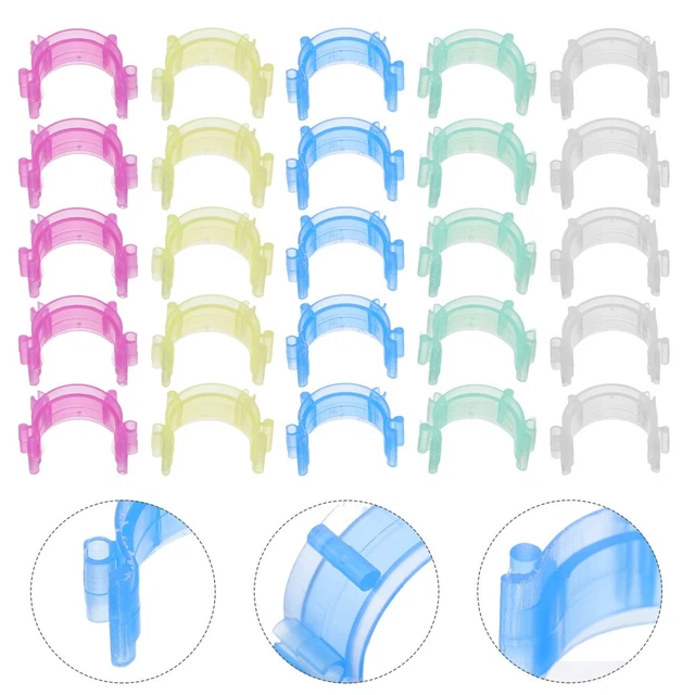 80PCS COLORFUL SEWING Bobbin Clips, Small Bobbin Holder, Plastic Thread ...