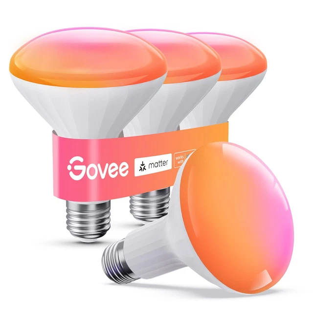 GOVEE BR30 SMART Light Bulbs, Works with Matter, Alexa and Google ...