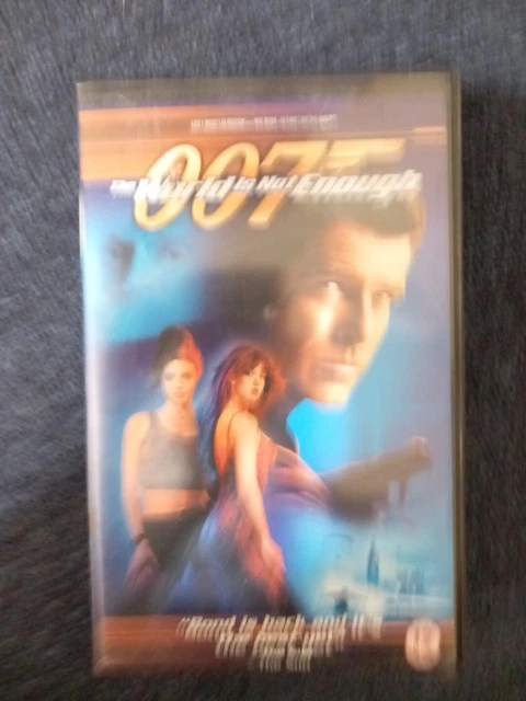 THE WORLD IS Not Enough, VHS Video, Pierce Brosnan as James Bond Clam ...