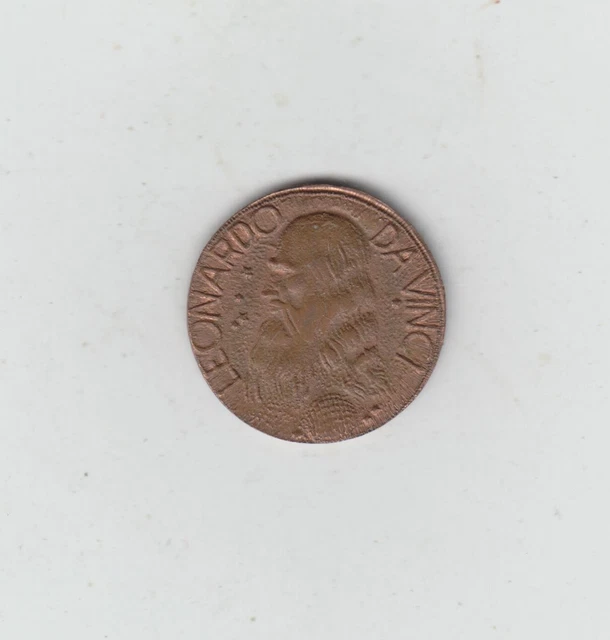 HIGH GRADE ITALY Leonardo Da Vinci Souvenir Token, 23mm Diameter ...