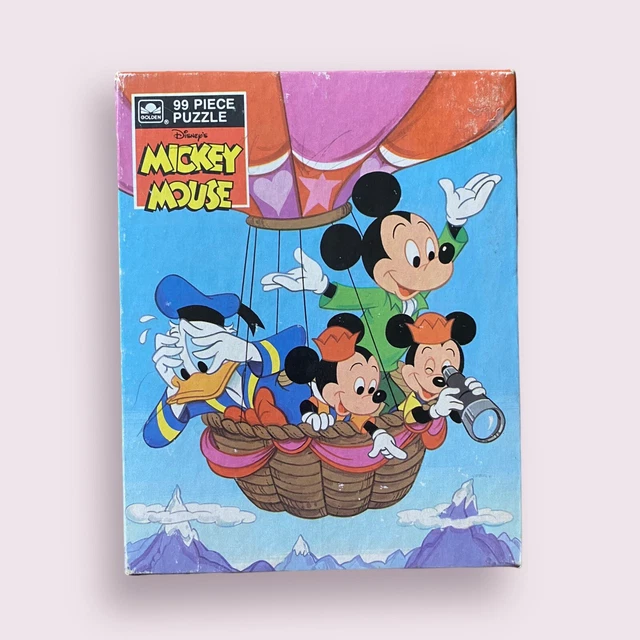 VINTAGE 1985 DISNEY Mickey Mouse & Donald Duck 99 Piece Puzzle Golden ...