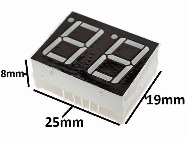 Display A Led 7 Segmenti Rosso Catodo Comune 2 Cifre Numero 056 Arduino Eur 440 Picclick It