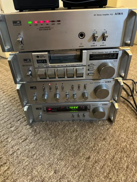 VINTAGE AIWA MINI Component Stereo System 1979 C22 P22 R22 L22 - Japan ...
