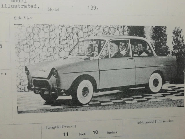 DAF 139 1958 Police Identification Sheet Leaflet Brochure £5.09 ...