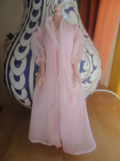 ORIGINAL MATTEL BARBIE Clothes 1959 Nighty Negligee # 965 GC Black ...