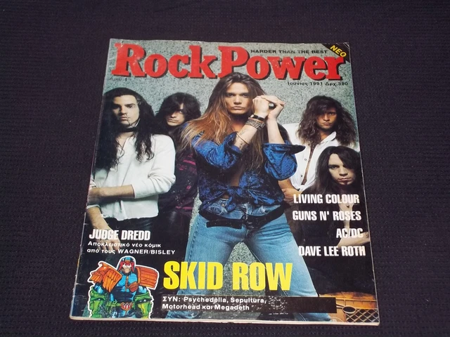 1991 JUNE ROCK Power Magazine - Skid Row Cover - Greek Issue - L 12312 ...