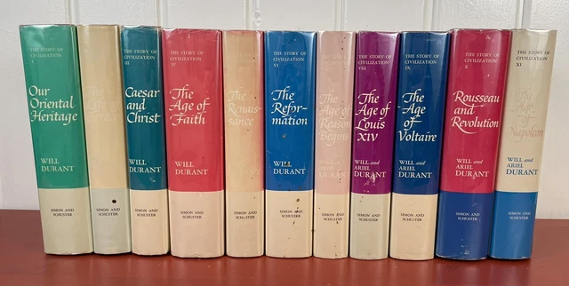 THE STORY OF CIVILIZATION Complete 11 Volume Set WILL DURANT Simon ...