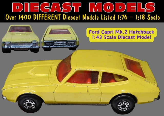 CLASSIC FORD CAPRI Mk. 2; MATCHBOX K59; 1:43 SCALE DIECAST COLLECTORS ...