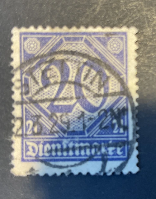 POSTAGE STAMPS GERMAN Reich service stamps Mi 19 clean stamped £4.44 ...