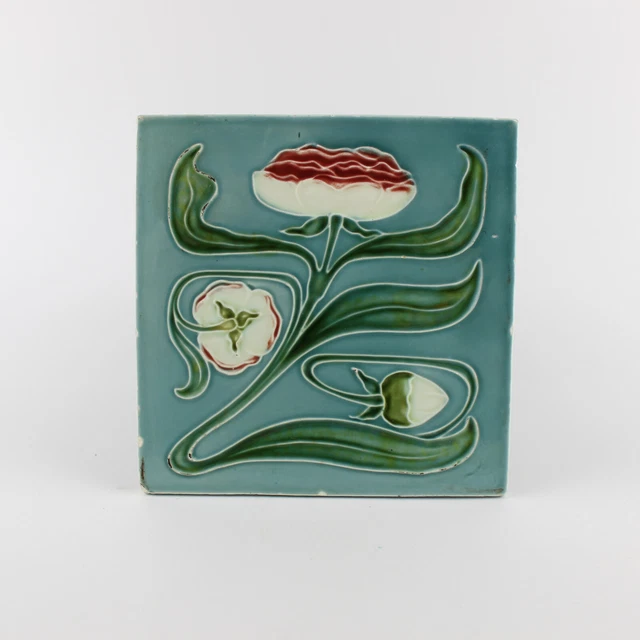 JUGENDSTIL FLIESE KACHEL Art Nouveau Tile Tegel Blume Floral Antik EUR 4,99 - PicClick DE