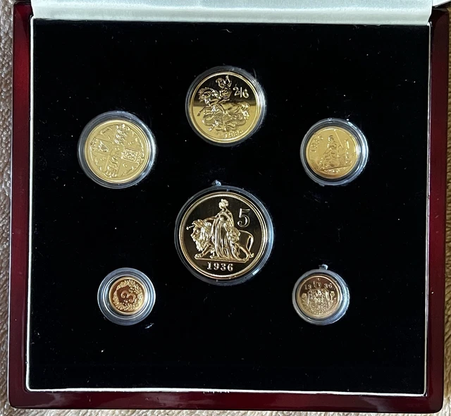 1936 KING EDWARD VIII New Strike Pattern Silver Proof Coin Set 3 Pence ...