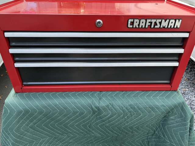 VINTAGE CRAFTSMAN 3 Drawer 12" Middle Tool Box Mid Intermediate Chest ...