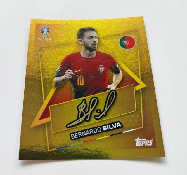 TOPPS OFFICIAL EURO 2024 Stickers - Rare Gold Signature SP Parallel ...