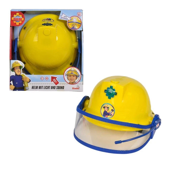 SIMBA 109252365 FIREMAN Sam Helmet with Function, Yellow, with Light ...