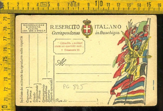 REGNO PRIMA GUERRA Posta Militare Franchigia Nuova Opes Torino pg 825 ...