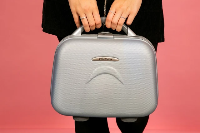 BLUE & GREY Bella Viaggi hard case vanity case travel cabin bag ...