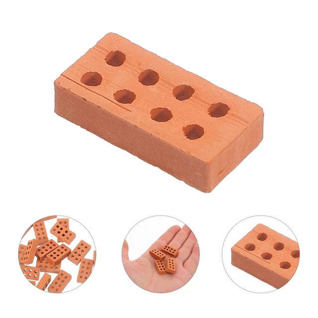 50 PCS BRIQUES Miniatures Murales Mince Mini-briques Modèles De Village ...