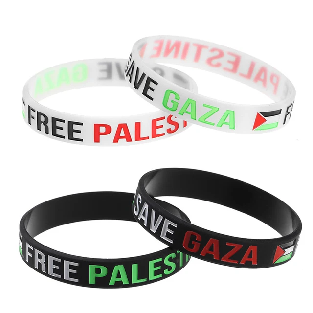 FREE PALESTINE SILICONE Wrist Band Palestine Palestinian Flag Bracelet ...
