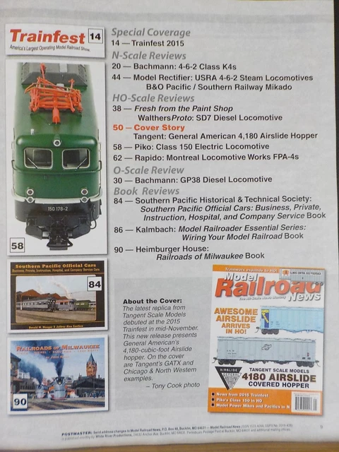 MODEL RAILROAD NEWS V22 #1 January 2016 Awesome airslide HO $7.79 ...