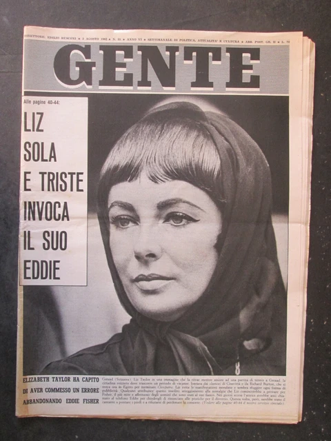 GENTE 31 1962 LIZ TAYLOR JAYNE MANSFIELD PELè GIULIA OCCHINI [SC5H] EUR ...