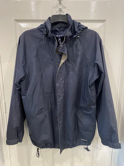 MENS NAVY BLUE Peter Storm Concealed Hood Waterproof Utility Jacket ...