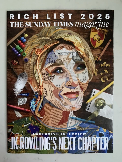 THE RICH LIST 2025 Uk Sunday Times Magazine J.k. Rowling Harry Potter £ ...