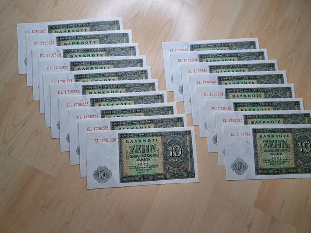 DDR 10 MARK 1948 Banknoten Geldscheine Ostmark EUR 184,99 - PicClick DE