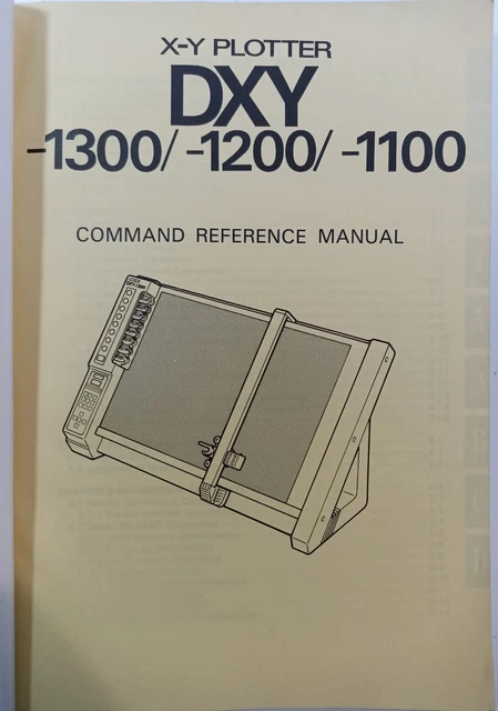 ROLAND X-Y PLOTTER DXY-1300/-1200/-1100 Manuals (User's & Command ...