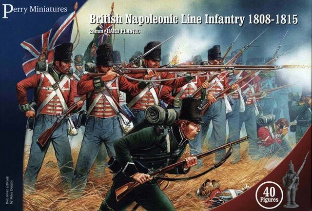 BRITISH NAPOLEONIC LINE Infantry 28mm figures x40 Perry BH1 EUR 37,93 ...