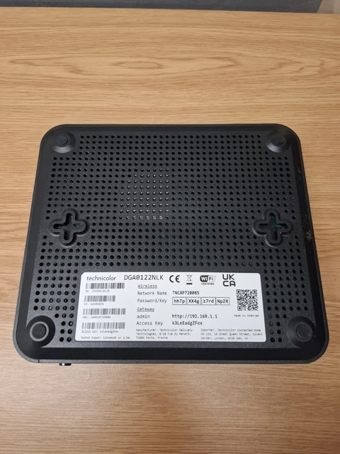 TECHNICOLOR DGA0122NLK Dual-Band Wi-Fi -Router Only Shell Broadband £8. ...