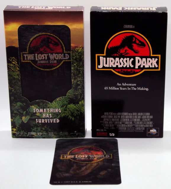 JURASSIC PARK & THE LOST WORLD Sequel + Extra Lenticular Card 2 VHS Video Tapes £5.03 - PicClick UK