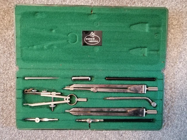 VINTAGE FABER - Castell Technical Drawing Instrument Set 71/39 VII In ...