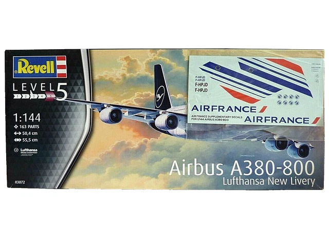 REVELL 03872 1:144 Airbus A380-800 Lufthansa New Livery + Air France ...