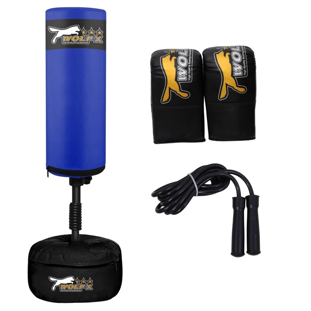 KIDS FREE STANDING Punch Bag Junior Kick Boxing Bag Heavy Duty MMA Gym ...