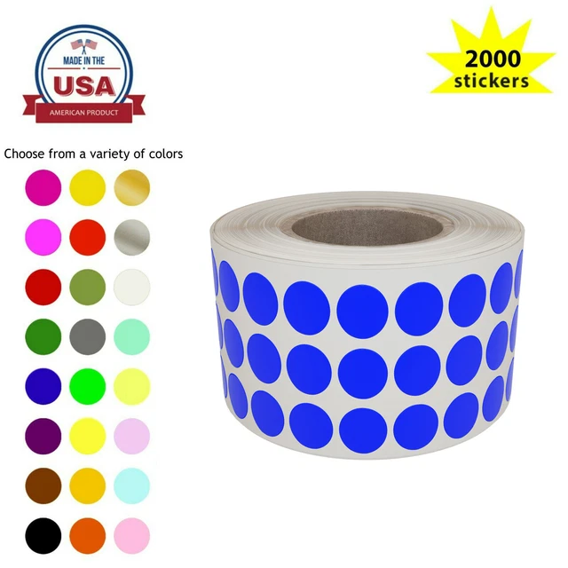 COLOR CODING ROUND Stickers Circle Labels 1/4" inch 8mm 2k Dots Pack ...