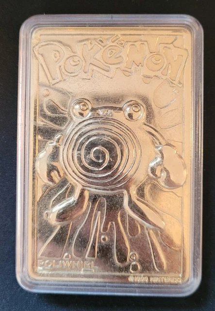 POKEMON 23KT GOLD Plated Special Edition Trading Card Poliwhirl 1999 ...