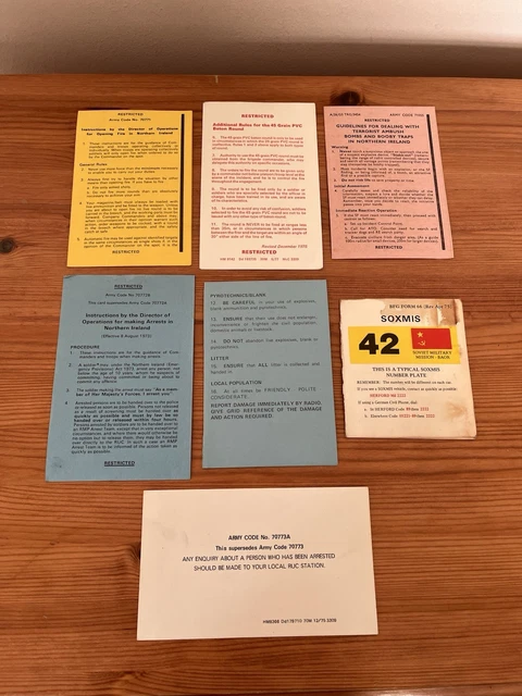 VINTAGE ORIGINAL ARMY Code Cards 1970s VERY RARE - 70771, 71055, 70772 ...