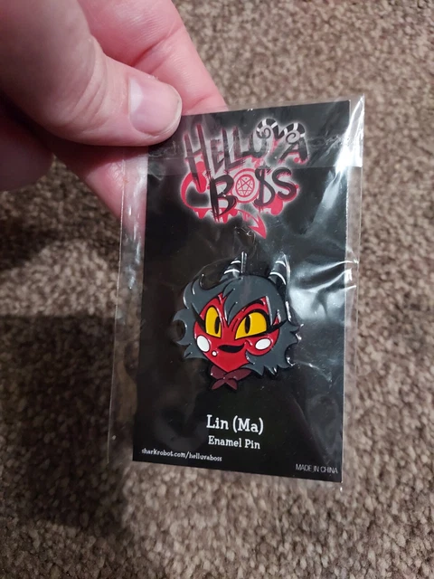 SHARKROBOT HAZBIN HOTEL Helluva Boss Lin Pin Badge £12.50 - PicClick UK