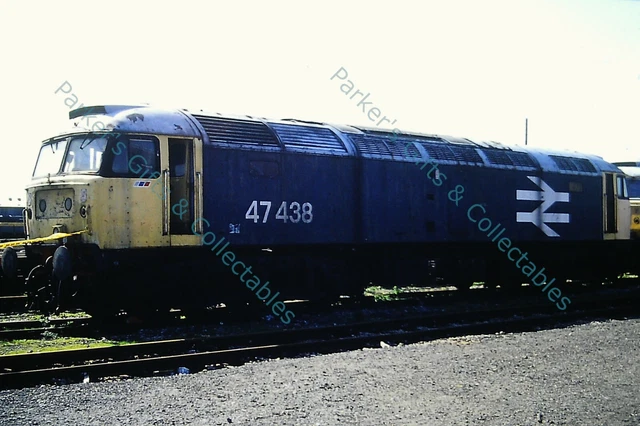 ORIGINAL 35MM RAILWAY Slide Diesel Electric Locomotive 47438 (RB70) £2. ...