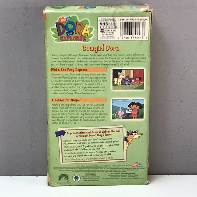 NICK JR DORA The Explorer Cowgirl Dora VHS Video Tape Nickelodeon ...