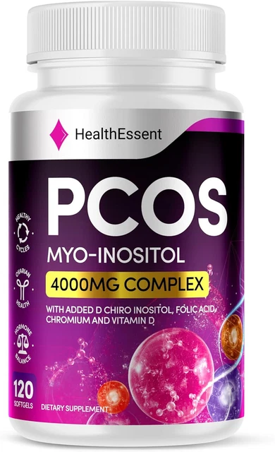 PCOS SUPPLEMENT MYO Inositol Complex D Chiro Folic Acid Chromium ...