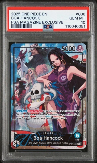 [PSA 10] BOA Hancock OP07-038 PSA Magazine Exclusive Promo ONE PIECE ...