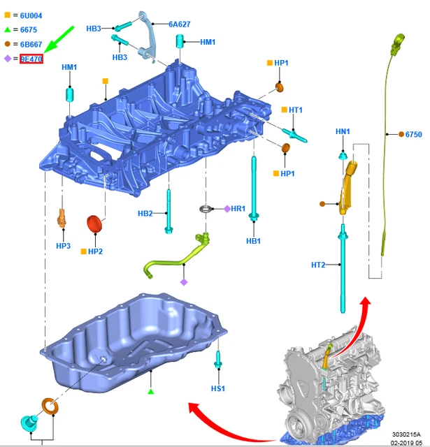 FORD TRANSIT MK4 Oil Drain Tube Assy 2011600 GK2Q-6B873-AB NEW GENUINE ...