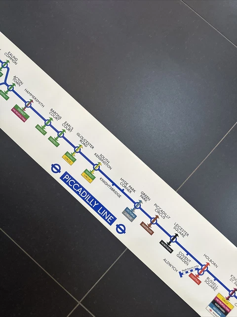 (C.1979-86) PICCADILLY LINE London Underground Tube Map Car Line ...