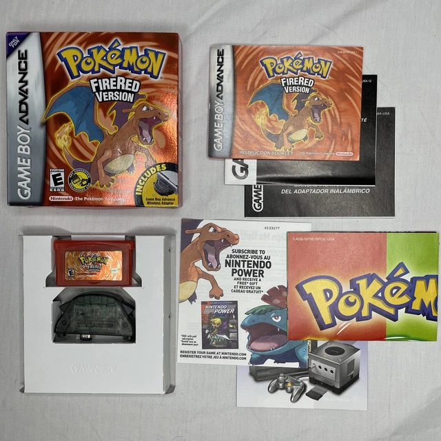 AUTHENTIC POKEMON FIRERED Version MINTY Game Boy Advance 100% Complete ...