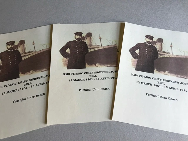 RMS TITANIC CHIEF Engineer Joseph Bell Tribute Piece, New. £6.58 ...